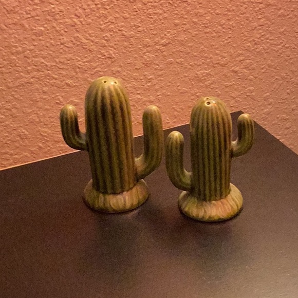Other | Vintage Cactus Salt And Pepper Shakers Stoppers Intact Super ...